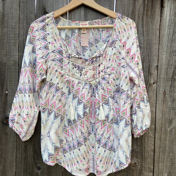 Mossimo Supply Co. | Tops | Boho Flowy Chevron Shirt | Poshmark